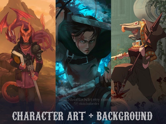 Character Commission Background. Original Character Art - Etsy