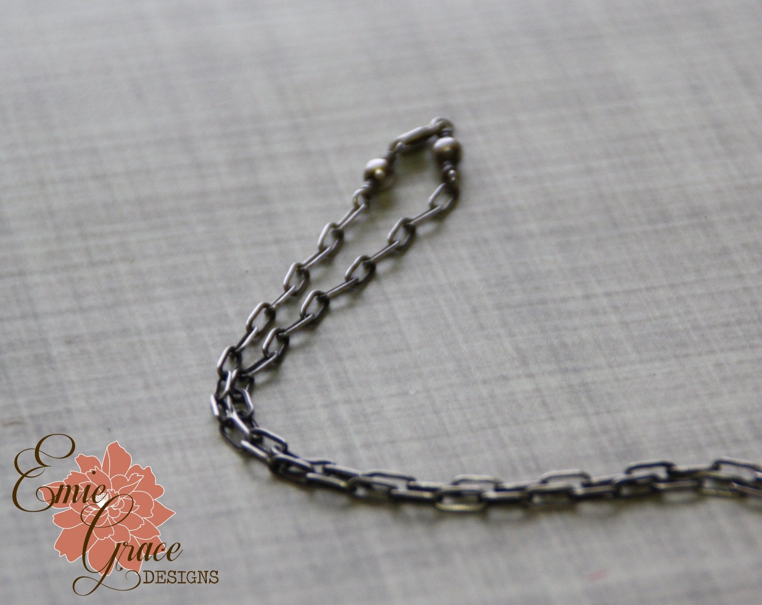 Sterling Silver Long Box Chain Oxidized Rustic Necklace - Etsy