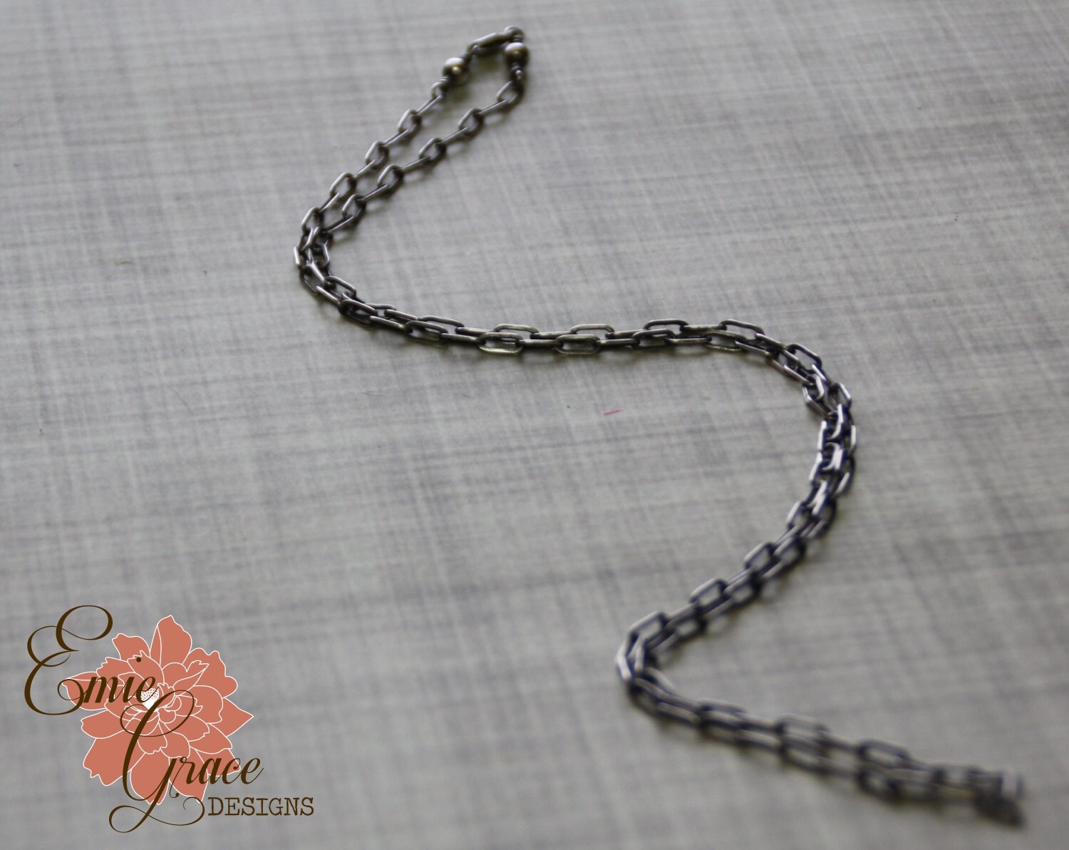 Sterling Silver Long Box Chain Oxidized Rustic Necklace - Etsy