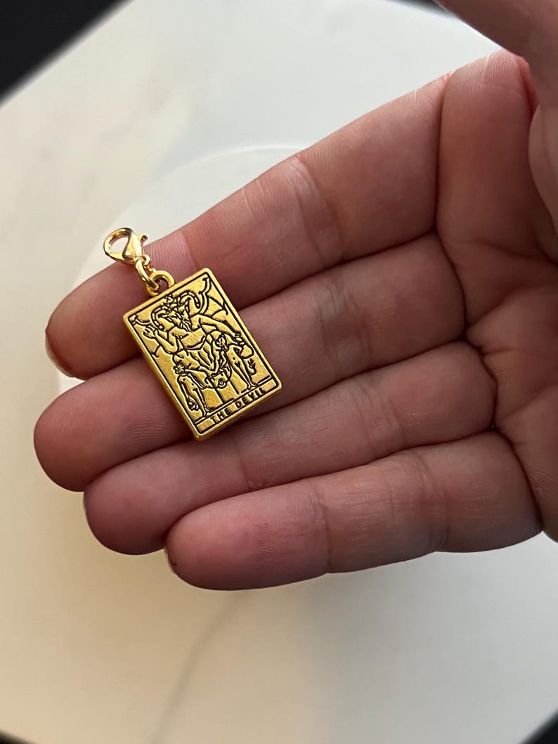 Gold Charm- Tarot Card Major Arcana - Etsy