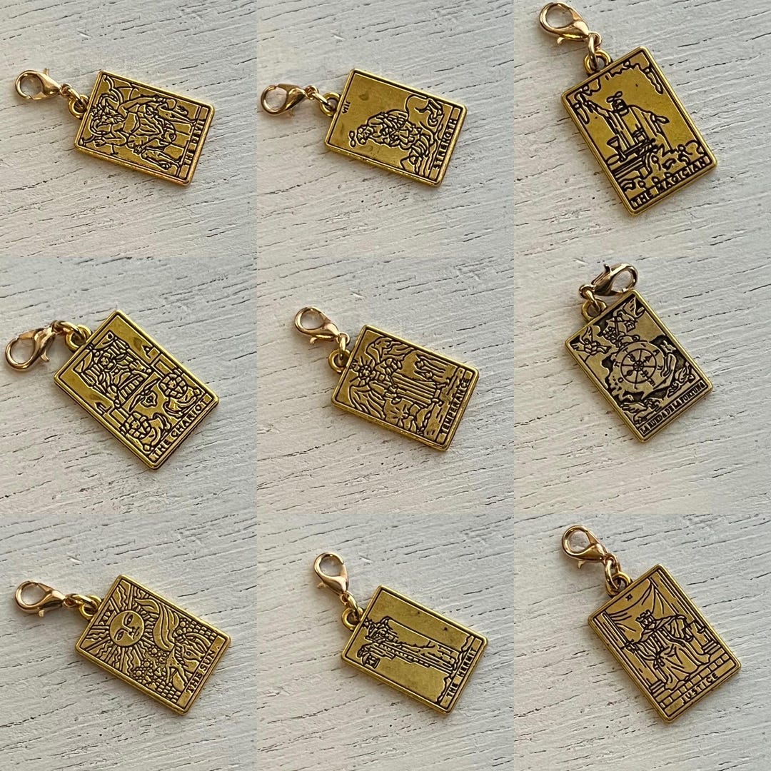 18K Gold Filled Charm- Tarot Card Major Arcana - Etsy