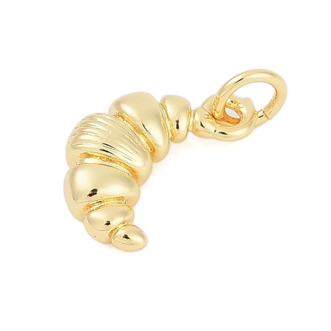 Gold Charm- Croissant - Etsy