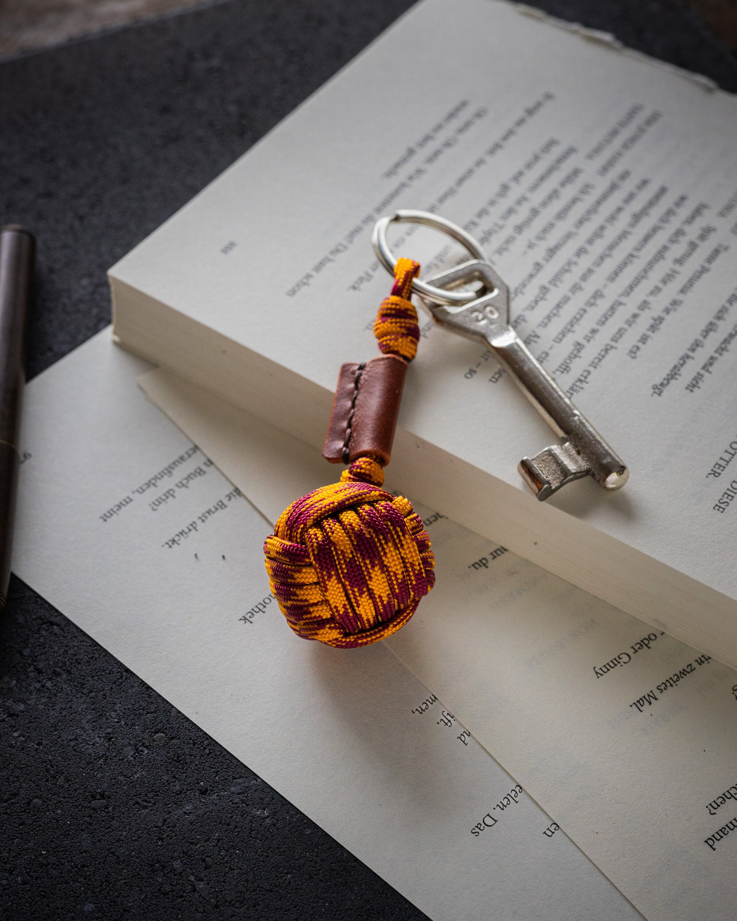 Knotted Keychain Monkey's Fist Knot Monkey Fist Car, Apartment, House ...