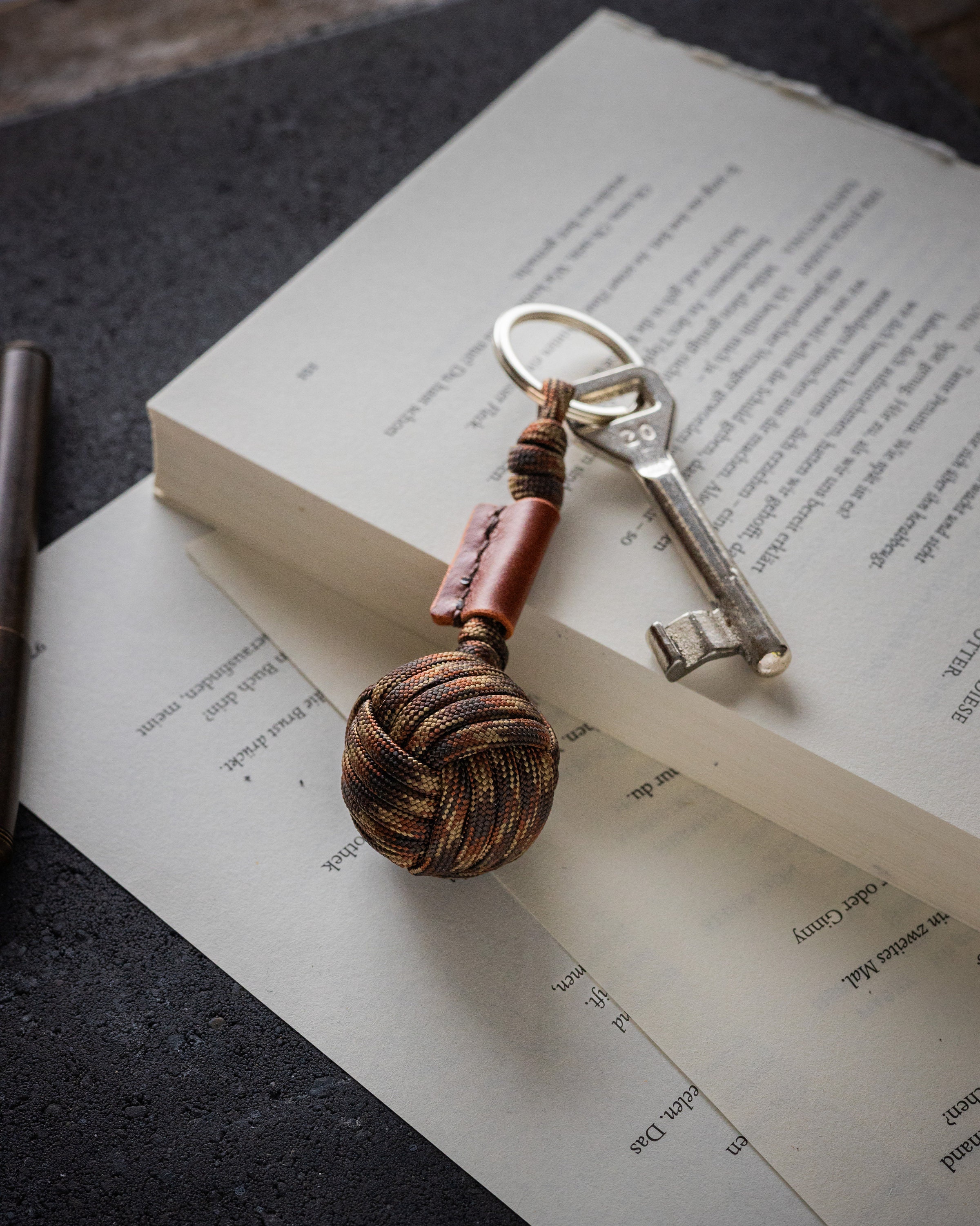 Knotted Keychain Monkey's Fist Knot Monkey Fist Car, Apartment, House ...