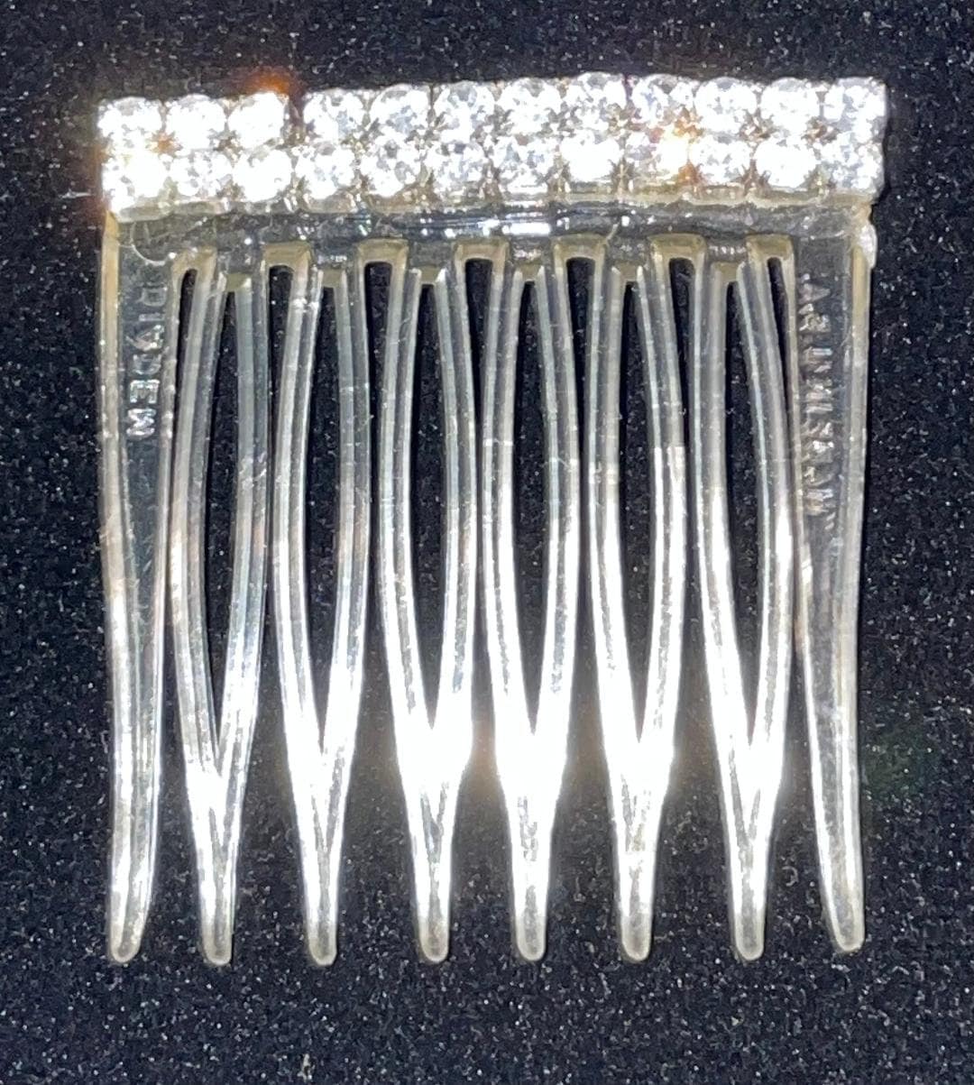 Vintage 1970's Mid Century Diadem Hair Comb W/ Clear Rhinestones ...