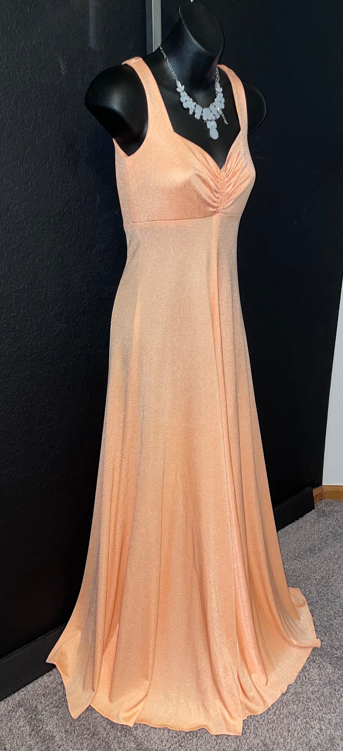 Mod Grand Sweeping 1970's Vintage Diva Maxi Cocktail - Etsy