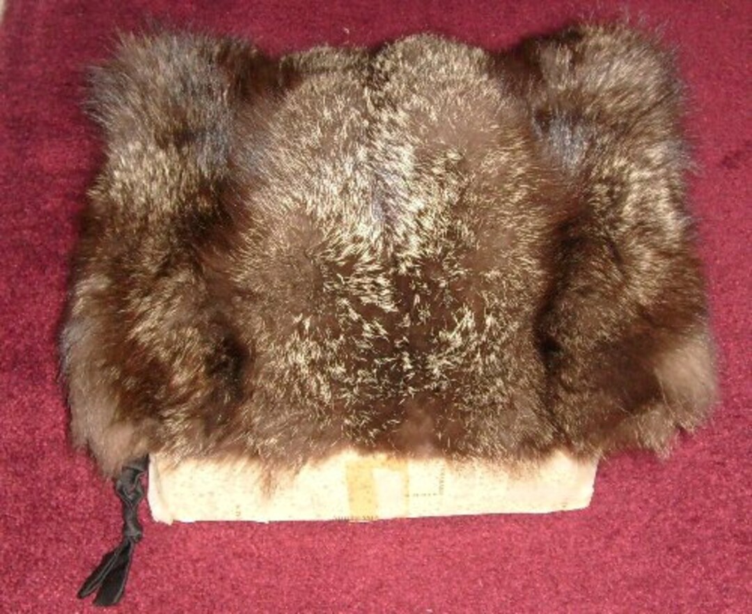 Vintage Large Authentic Fox Fur Muff - in Original Abraham & Straus Box ...