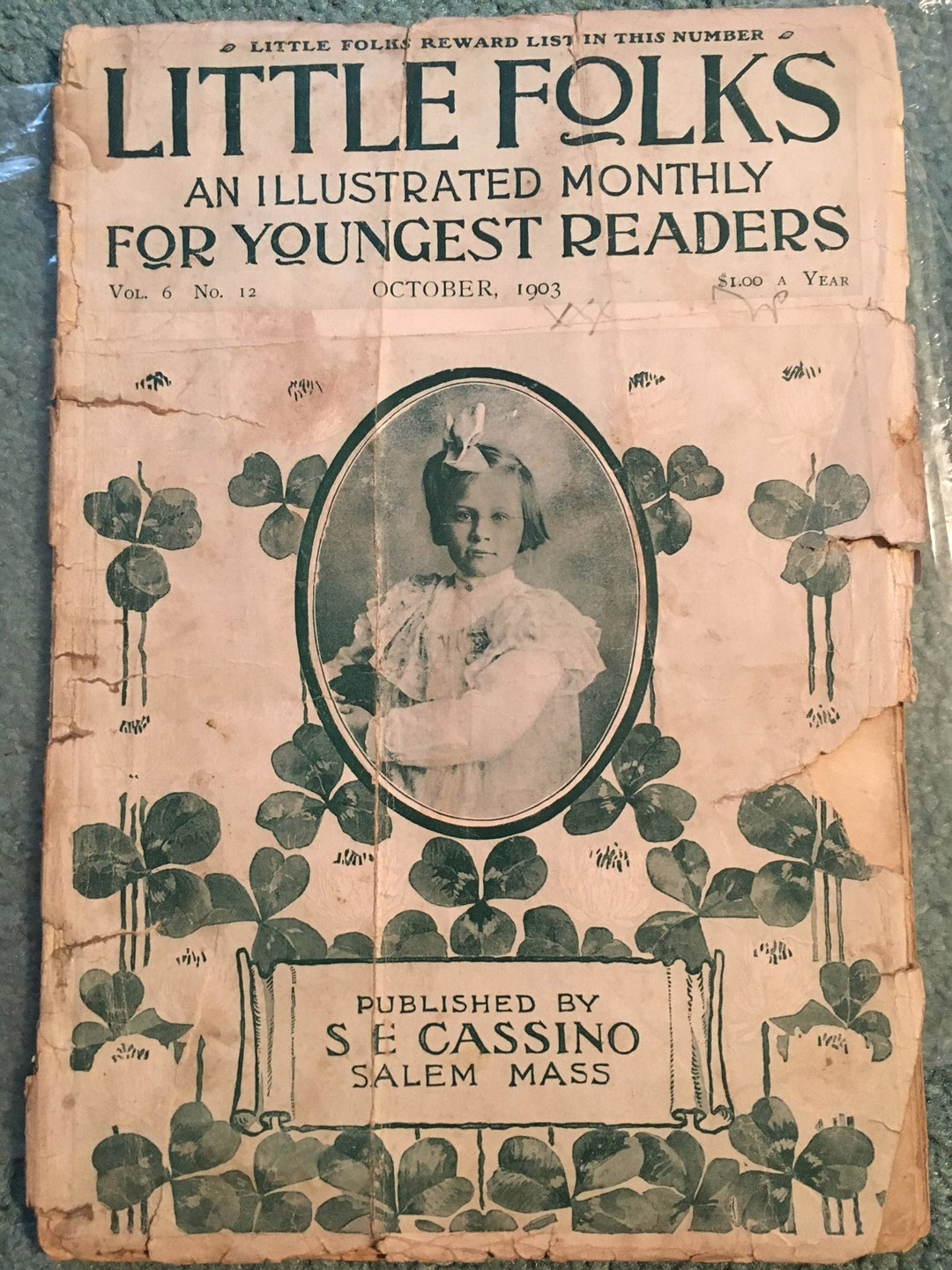 Vintage / Antique October 1903 Edition of LITTLE FOLKS Magazine an ...