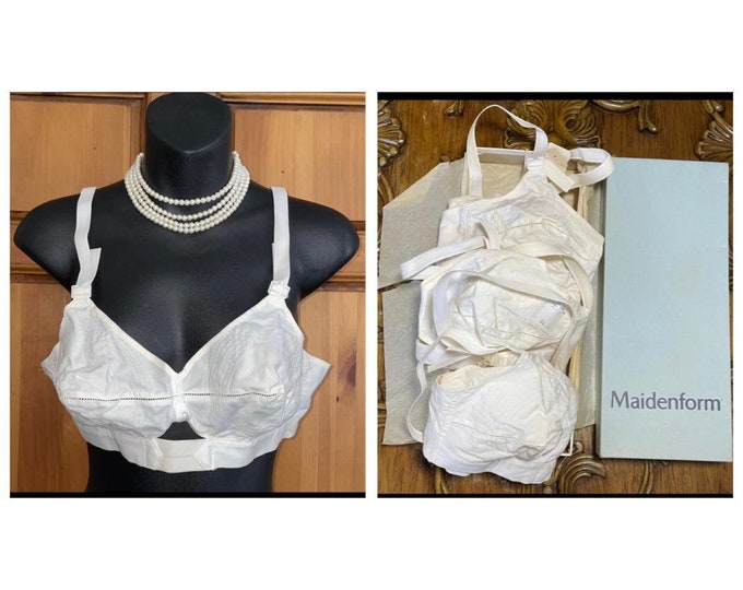 Lot of 3 Boxed Vintage 1950's MAIDENFORM chansonette Circle Stitch ...