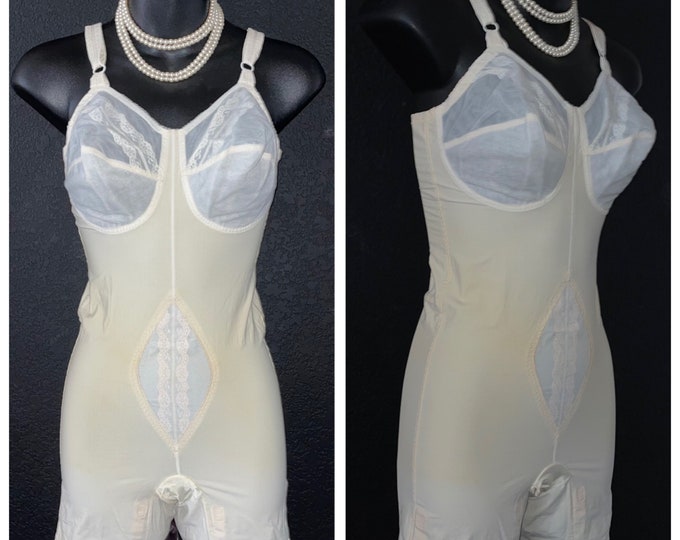 Vintage the Smoother by Young Smoothie Body Shaper Split Crotch Girdle ...