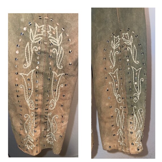 Elaborate Vintage SCULLY Distressed Suede Leather Ful… - Gem