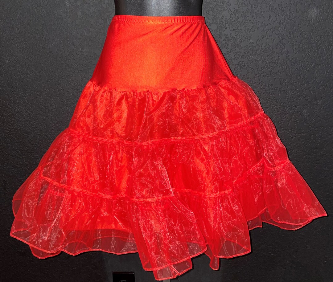 Vivid Red Petticoat Skirt/half Slip - GRACE KARIN XL - Etsy
