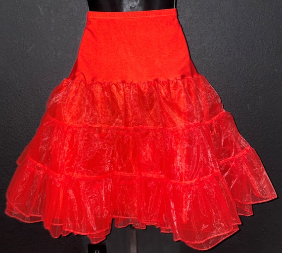 Vivid Red Petticoat Skirt/Half Slip - GRACE KARIN XL - Gem