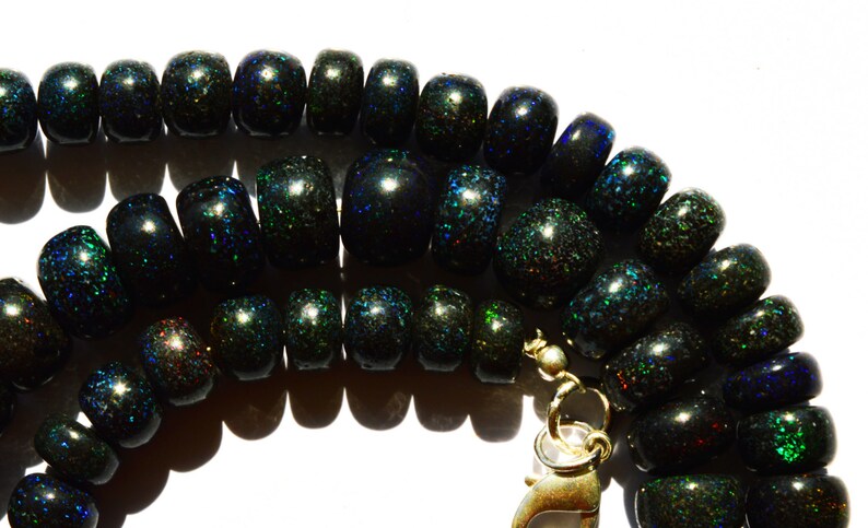 Very Rare Natural Gem Australian Matrix Black Opal 7 to 9MM - Etsy