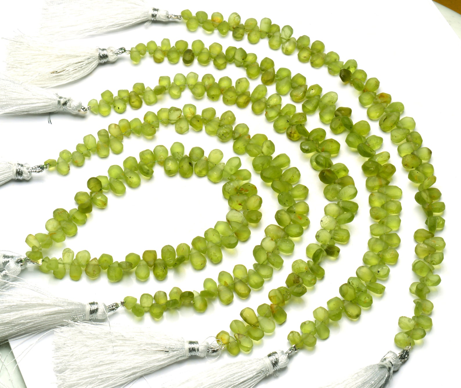 Natural Gemstone Olive Green Raw Peridot, Rough Unpolished Pear ...