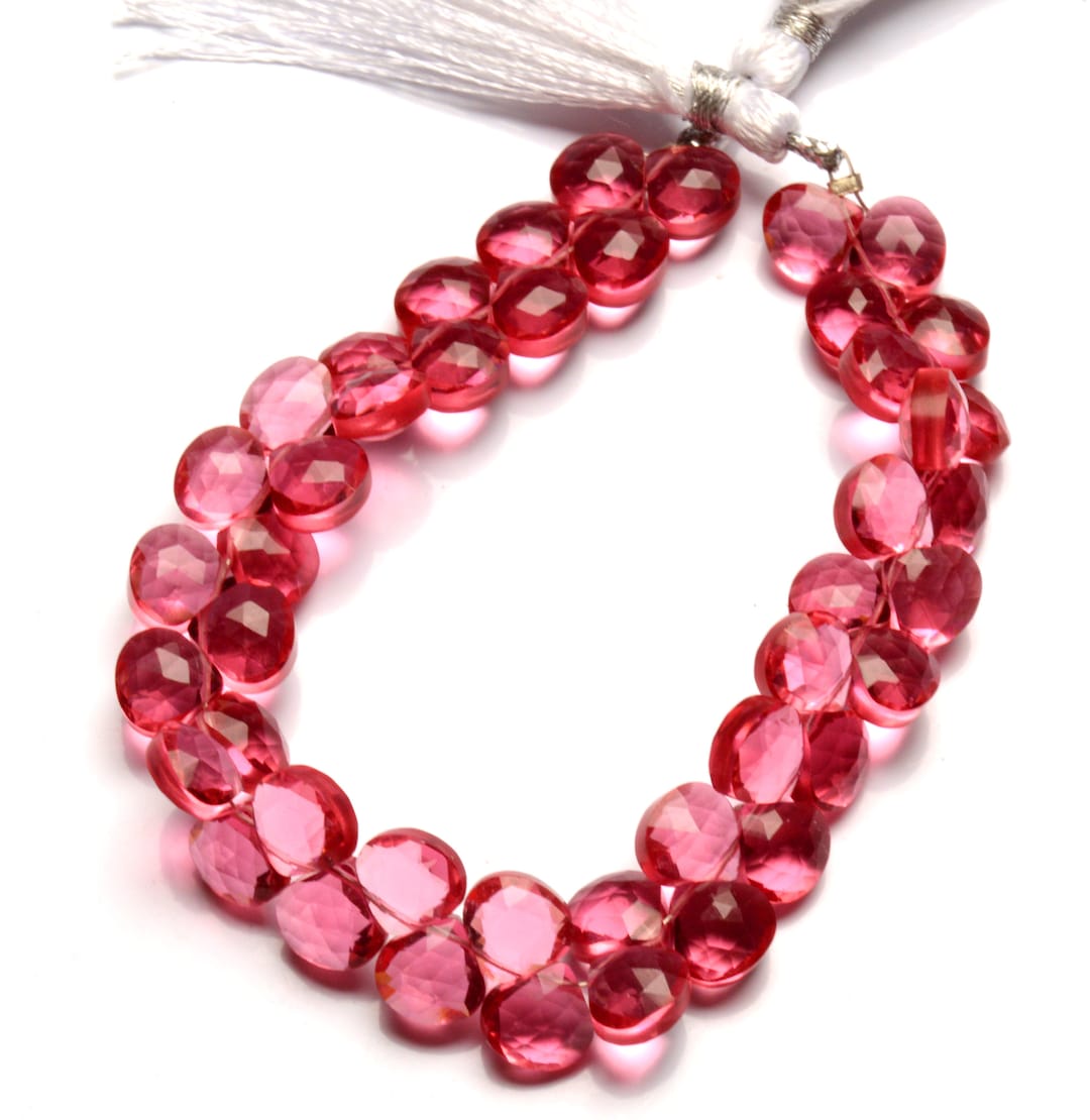 Rubellite Tourmaline Color Hydro Quartz Faceted 8 Mm Size Heart Shape ...