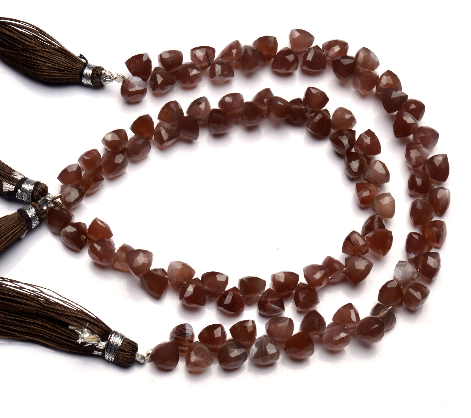 Natural Gemstone Brown Moonstone Beads 6.5mm Size 3D Trillion - Etsy UK