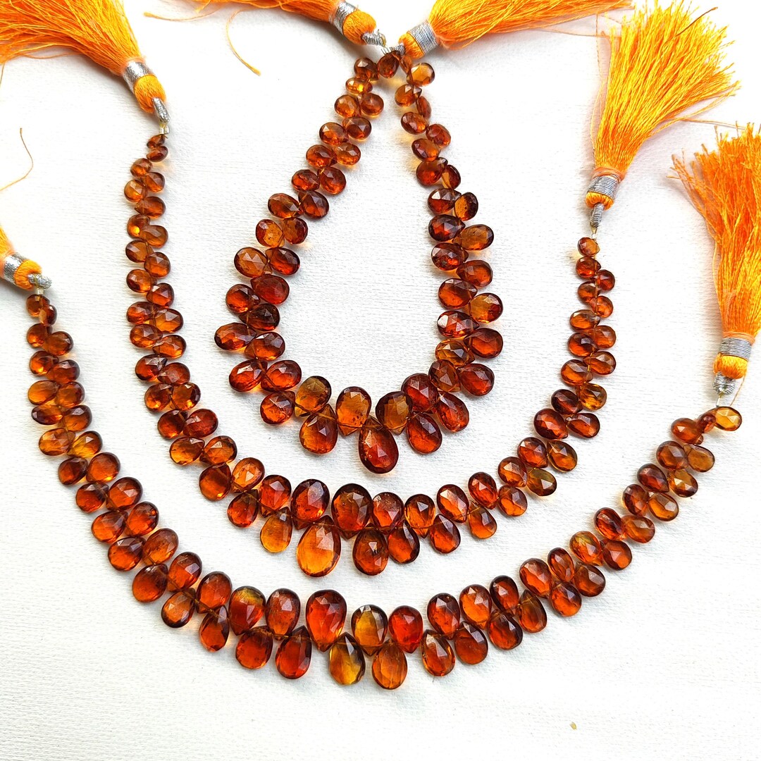 Natural Brandy Color Citrine Gemstone 6x4 to 11x7 Mm Size Faceted Pear ...