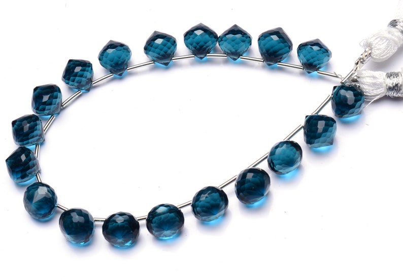 Indicolite Tourmaline Color Hydro Quartz Faceted 9x8mm Approx | Etsy