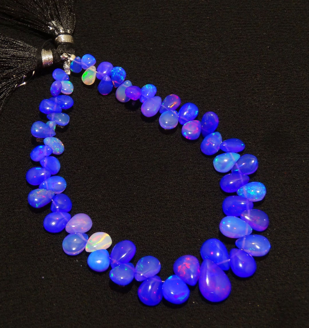 Natural Gem Ethiopian Purple Fire Opal, 6x4 to 12x9 Mm Size Smooth Pear ...