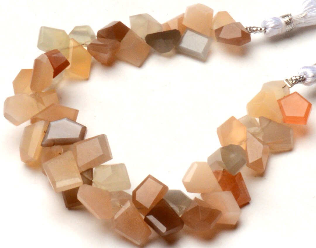 Natural Gem Multicolor Moonstone 8 to 12 Mm Size Faceted Cut Stone ...