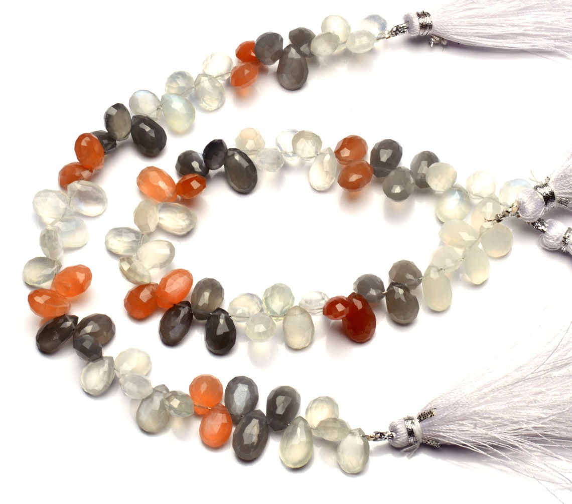 Natural Gem Multi Color Moonstone Faceted Pear Shape - Etsy