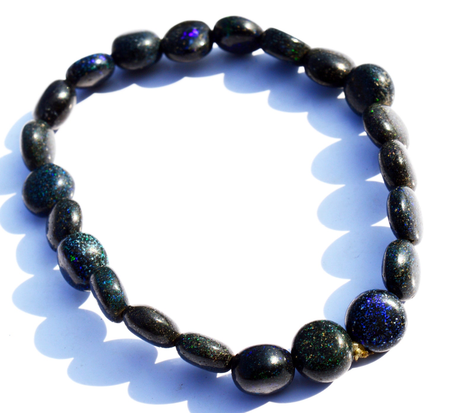 Very Rare Natural Gem Australian Matrix Black Opal 9 to 10MM | Etsy