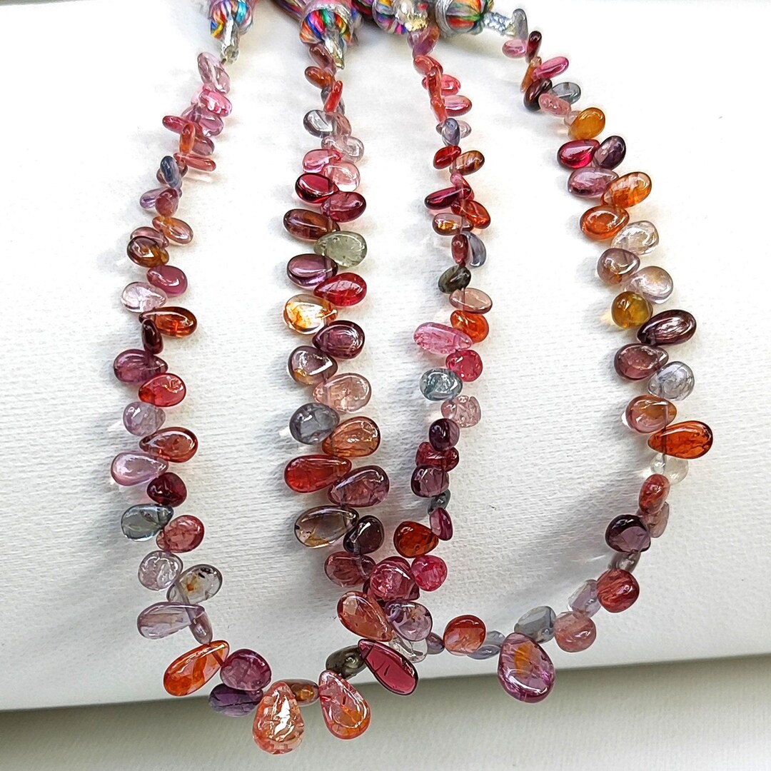 Natural Rainbow Color Spinel Gemstone 5x3 to 7x5 Mm Size Smooth Pear ...