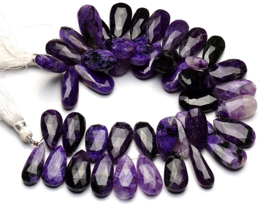 Natural Gemstone Russian Purple Charoite Beads, 18x10 to 20x11mm Size ...