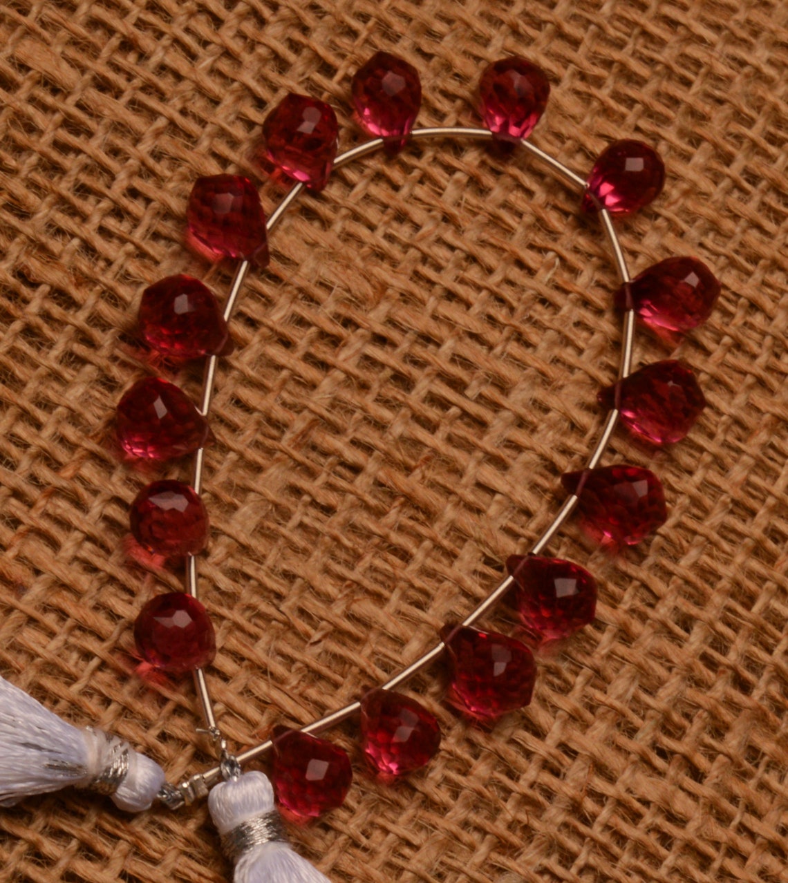 Rubellite Tourmaline Color Hydro Quartz Faceted 10x7 Mm Size Teardrop ...