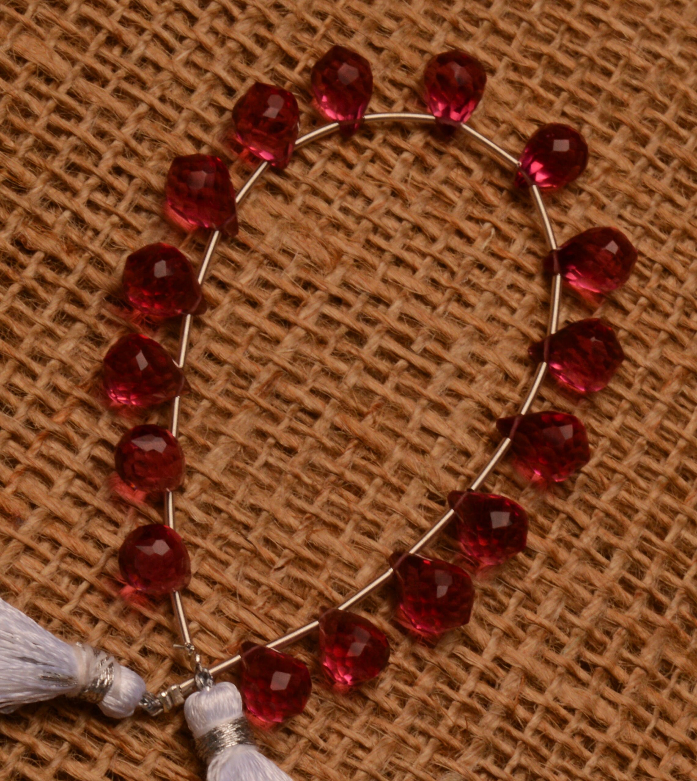 Rubellite Tourmaline Color Hydro Quartz Faceted 10x7 Mm Size Teardrop ...