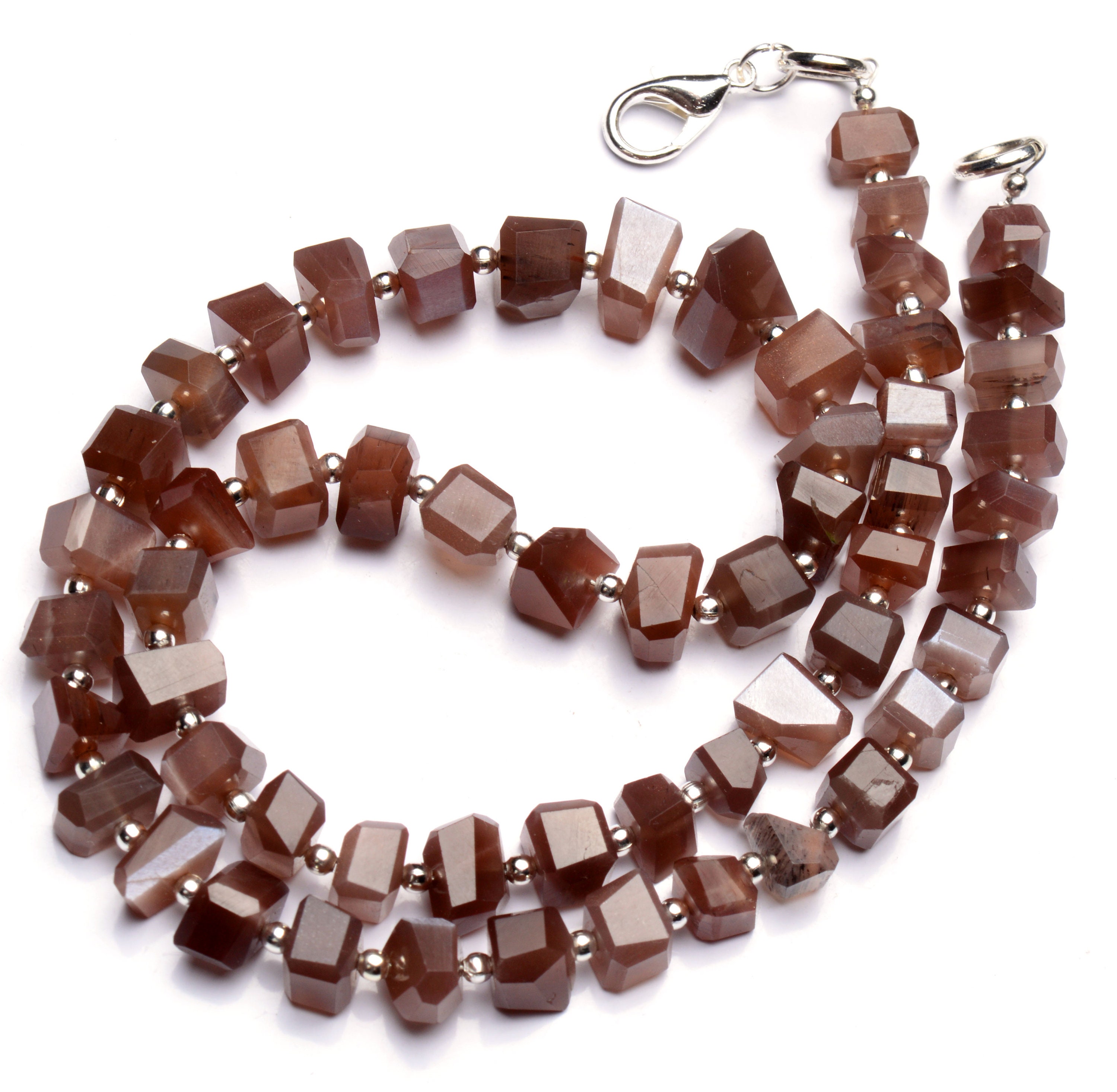 Natural Gem Chocolate Brown Moonstone Faceted Nugget Shape | Etsy