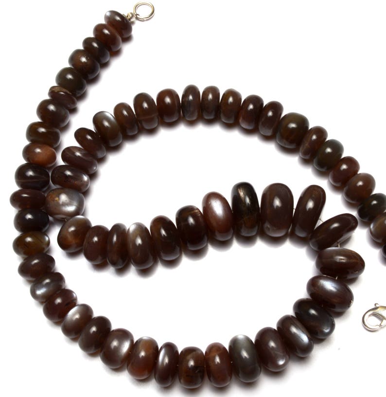 Natural Gemstone Chocolate Brown Moonstone 13 to 16MM Smooth - Etsy