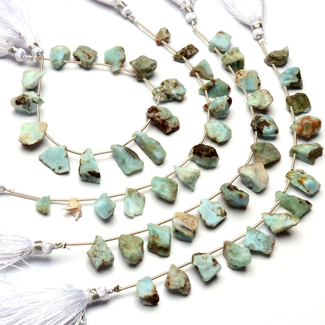 Natural Rough Unpolished Larimar Beads for Creating Unique Jewelry 6 ...
