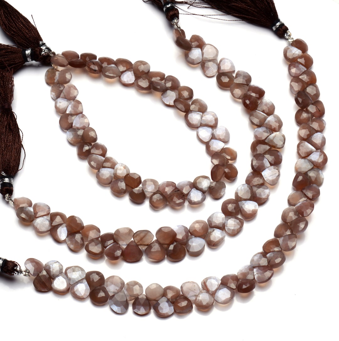 Natural Gem Brown African Moonstone Strong Flash Faceted Heart - Etsy