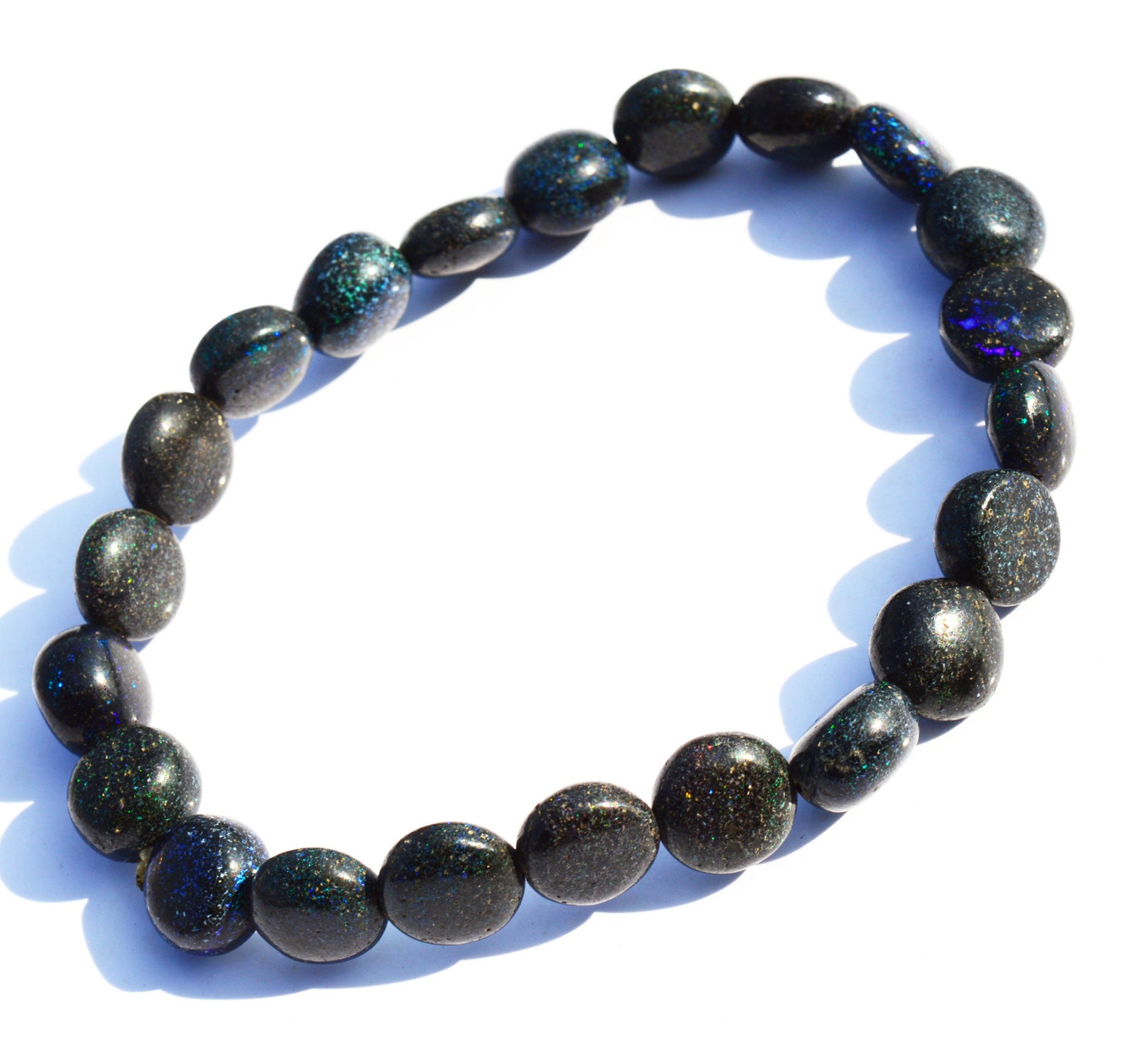 Very Rare Natural Gem Australian Matrix Black Opal 9 to 10MM | Etsy