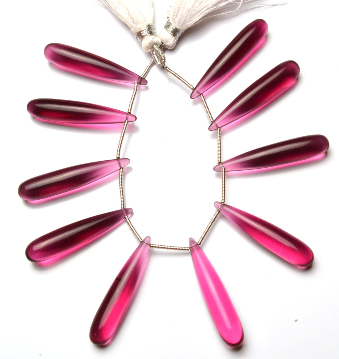 Rubelita turmalina cuarzo hidro 7x35MM suave gota largo aprox. | Etsy