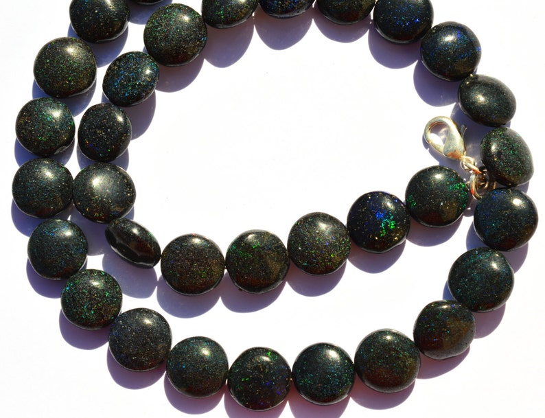 Very Rare Natural Gem Australian Matrix Black Opal 11MM - Etsy