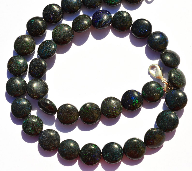 Very Rare Natural Gem Australian Matrix Black Opal 11MM - Etsy