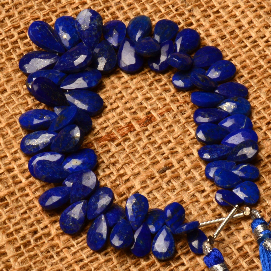 Natural Gem Lapis Lazuli Gemstone, 9x7 to 14x9 Mm Size Faceted Pear ...