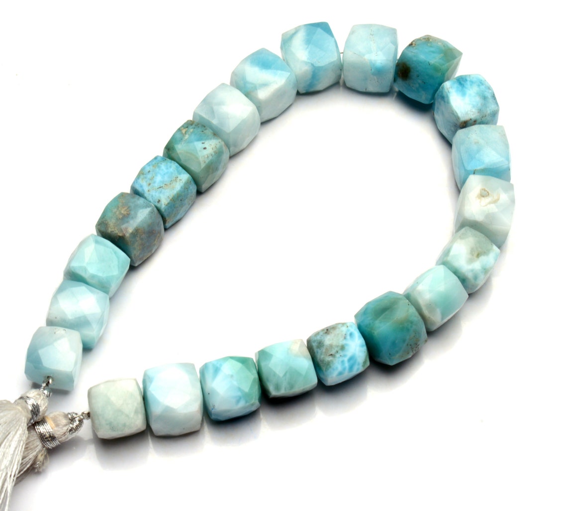 Natural Gemstone Larimar Beads for Jewelry Making 10mm Size - Etsy