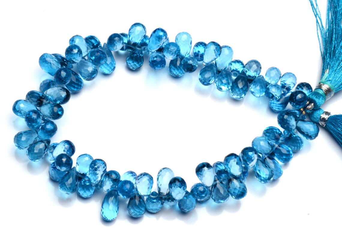 Natural Gemstone Swiss Blue Color Topaz 10x6 to 11x6mm Size - Etsy