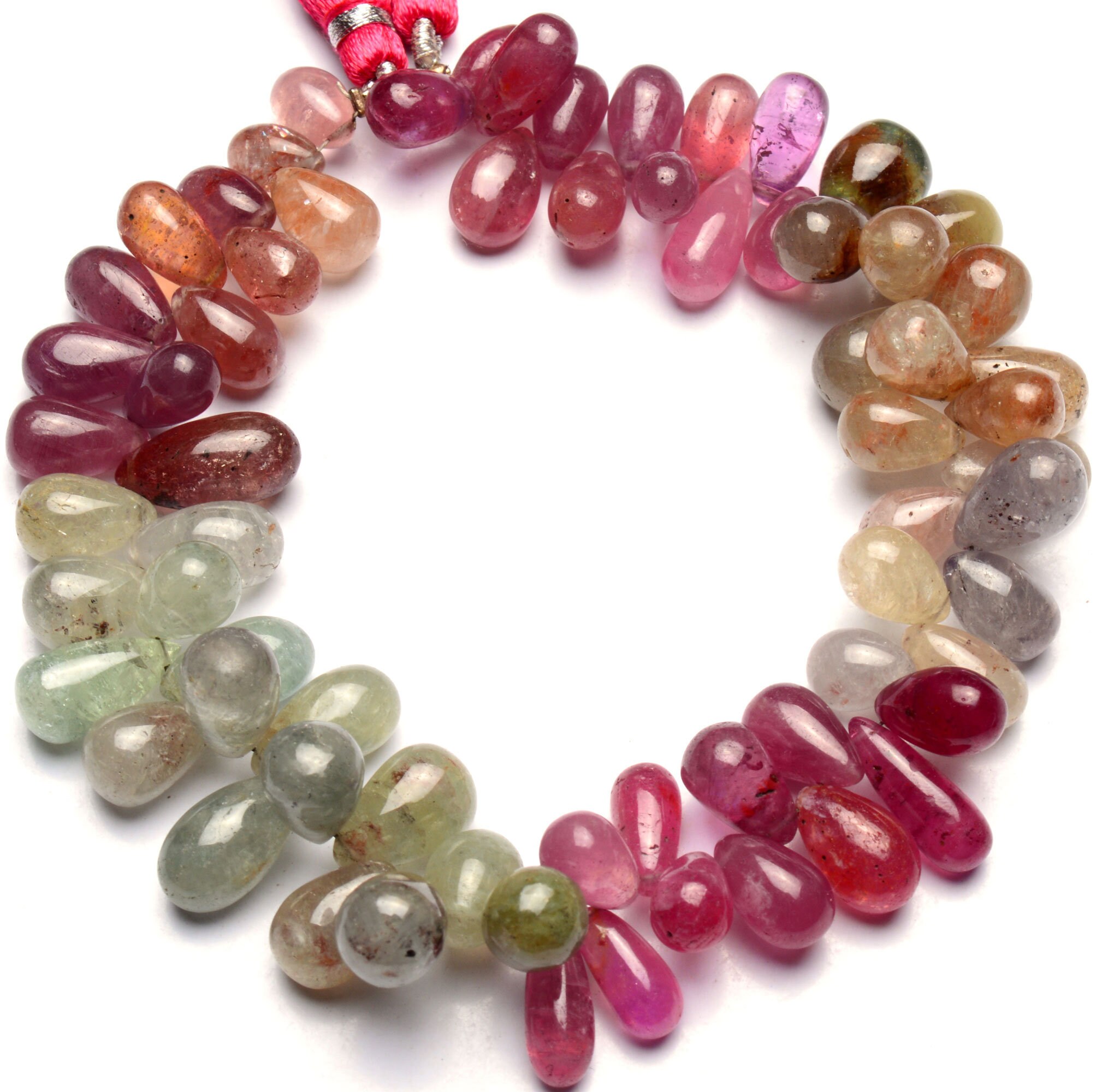Natural Gemstone Multi Color Sapphire, 10x6 to 11x7mm Size Smooth ...