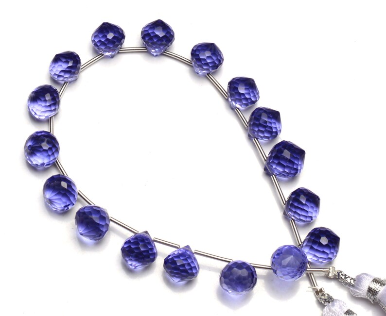 Iolite Color Hydro Quartz Faceted 9x8mm Approx Onion Shape - Etsy