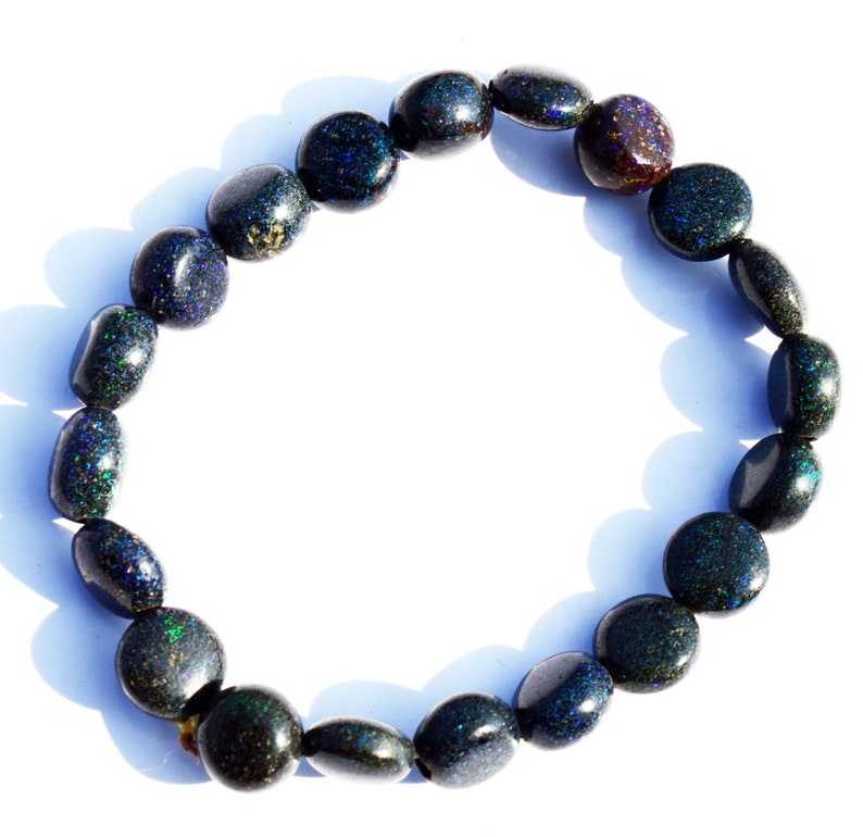 Very Rare Natural Gem Australian Matrix Black Opal 9 to 10MM - Etsy