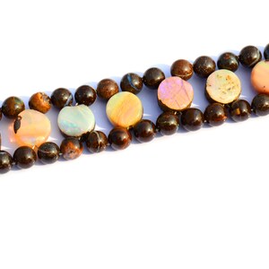 Very Rare Natural Gem Australian Boulder Opal 8MM Coin & 5MM Size Round ...