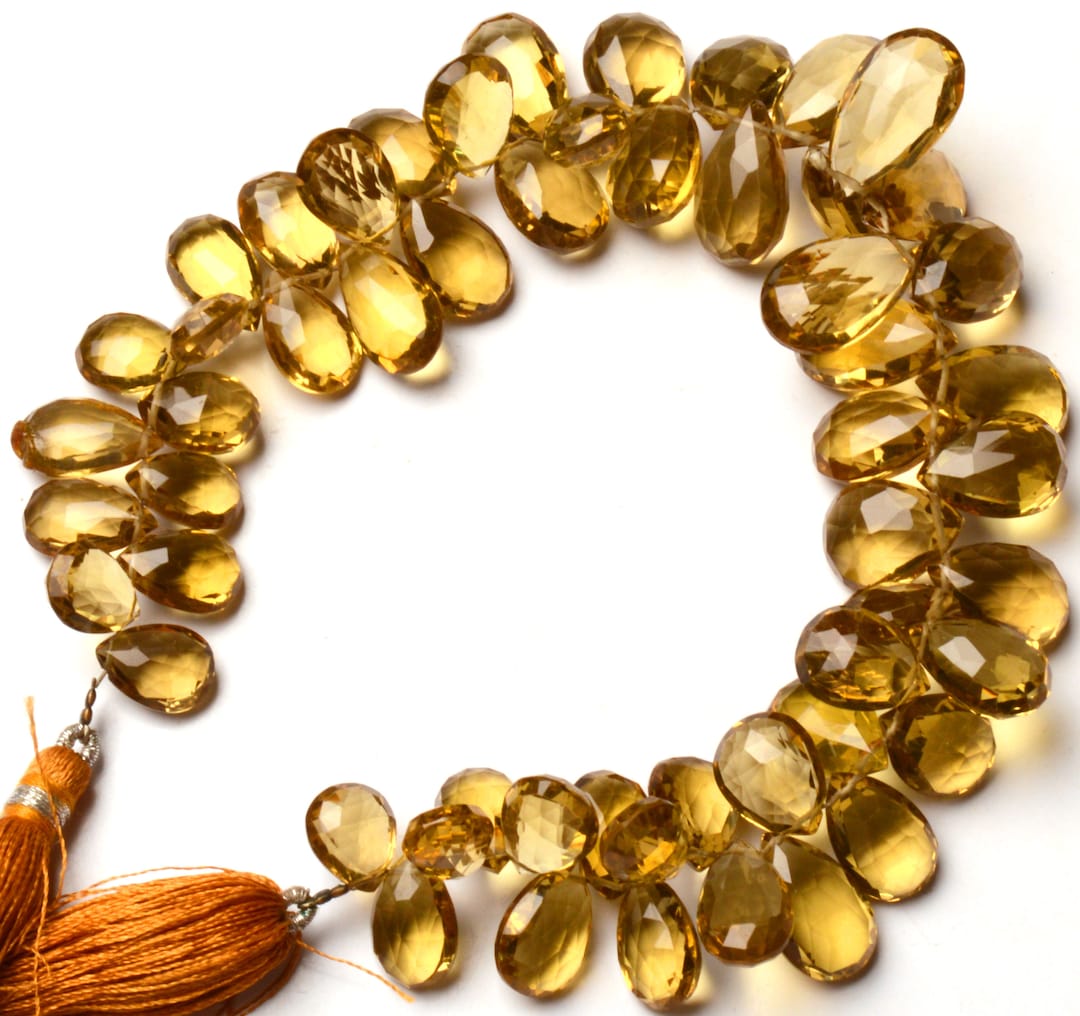 Natural Beer Quartz Gem From Brazil, 10x7 to 16x10 Mm Size Pear ...