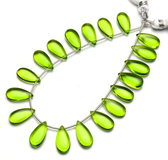 Olive Green Peridot Color Hydro Quartz 15x7mm Approx Size - Etsy