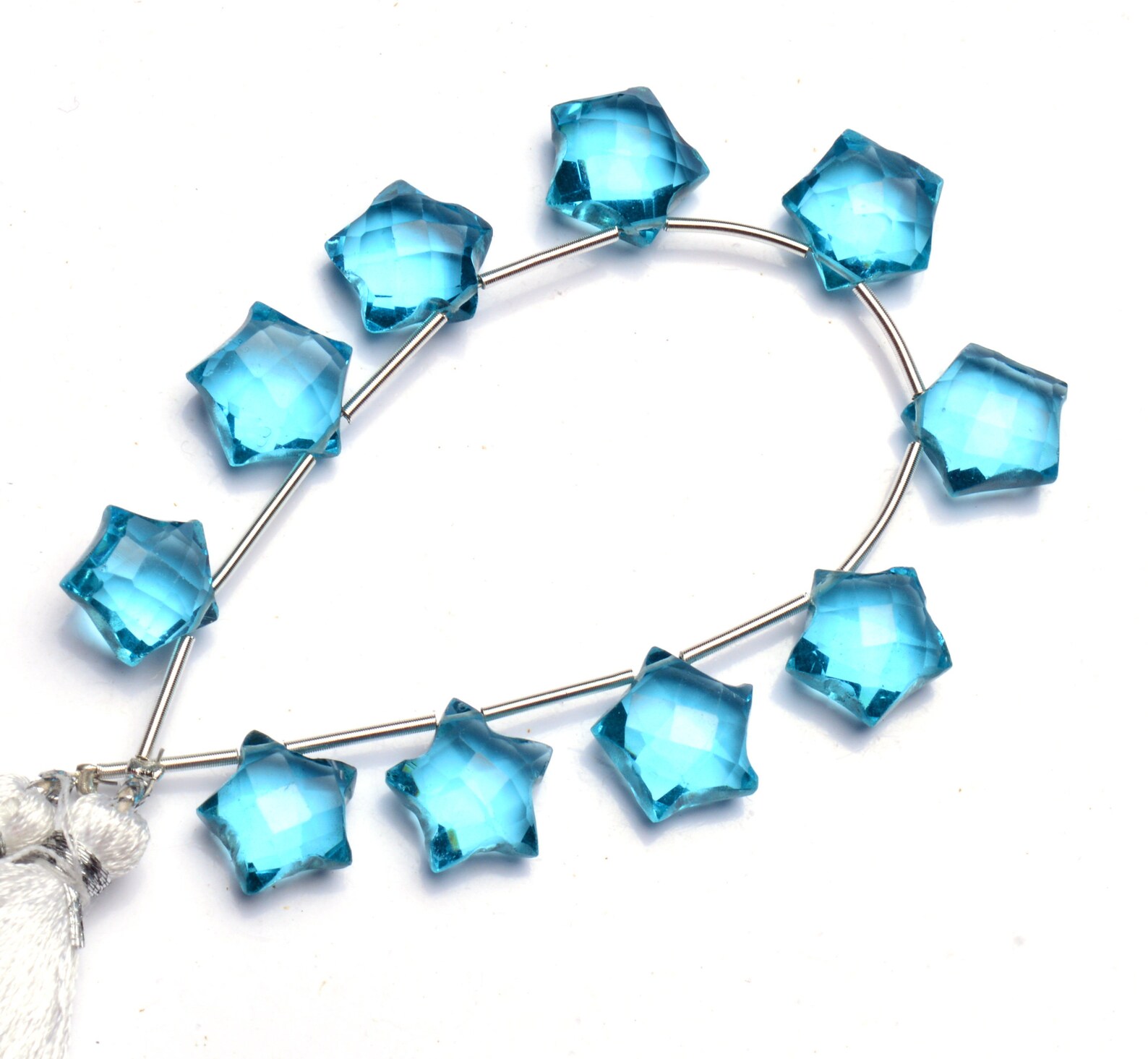 Blue Topaz Color Hydro Quartz Faceted 12MM Approx Size Star - Etsy