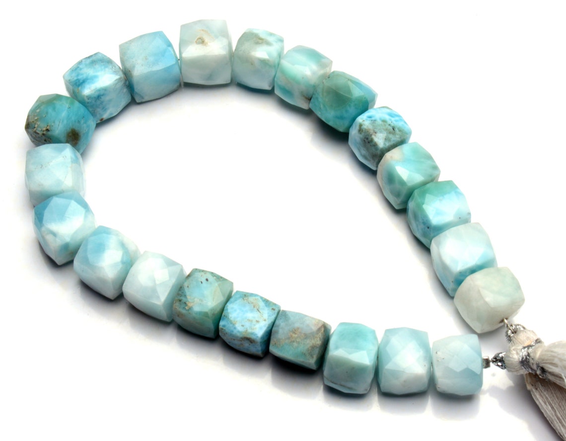 Natural Gemstone Larimar Beads for Jewelry Making 10mm Size - Etsy